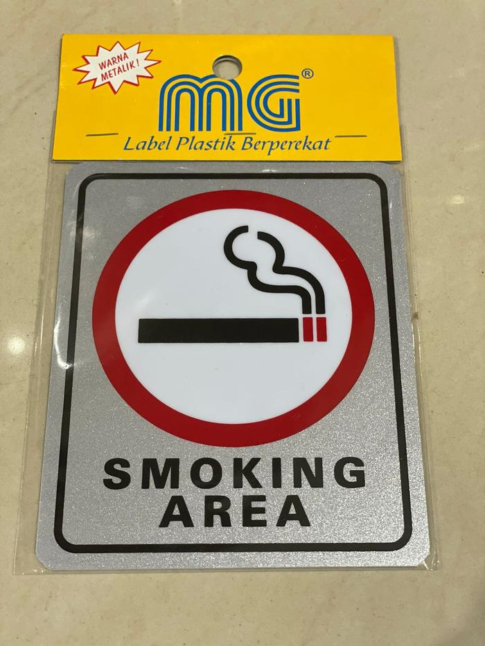 Jual Stiker Tempel Gambar Smoking Area (area untuk merokok) - Jakarta ...