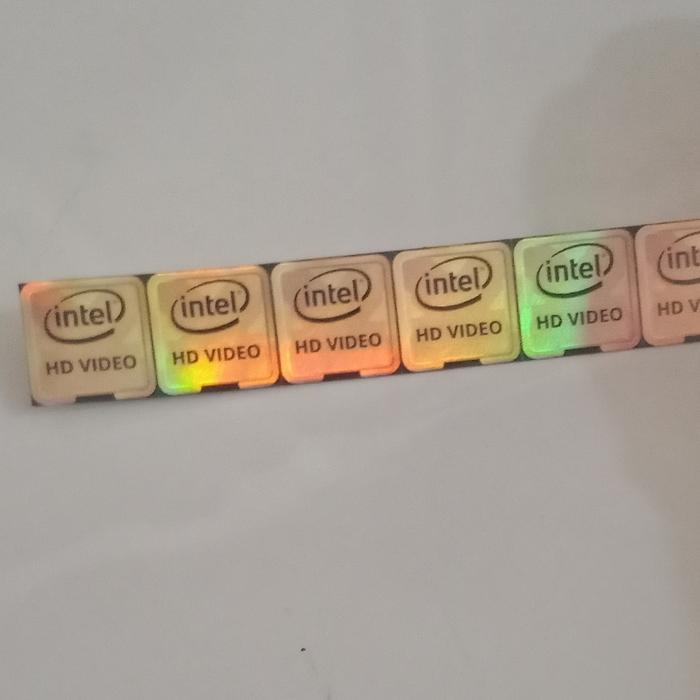 Jual stiker laptop HD VIDEO version intel extreme series hologram ...
