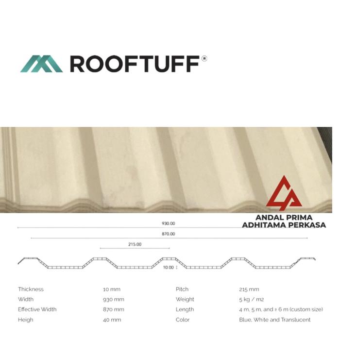 Jual Atap Rooftuff 870 Twinwall UPVC 10mm - Atap Upvc - Kota Tangerang ...