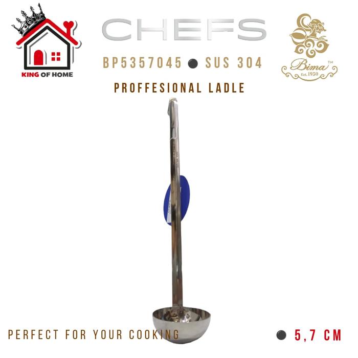 Jual Bima Chefs Soup Ladle 45ml 5,7cm Sendok Sayur Centong BP5357045 ...