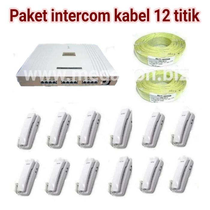 Jual Paket Intercom pakai kabel 12 channel (pemasangan sangat mudah ...