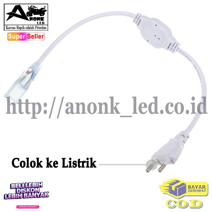 Jual Colokan Soket Jack Lampu Neon Flex 220V/Colokan Listrik Led Neon ...