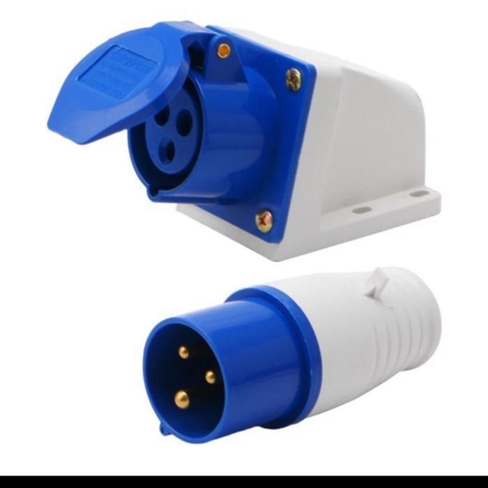 Jual Surface mounting 4x32a plug industri 4pin 32a soket industry steker - Jakarta Pusat ...