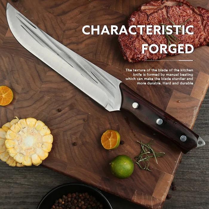 Jual Pisau Dapur Fillet Forged Bone Removal Knife with Leather Cover ...