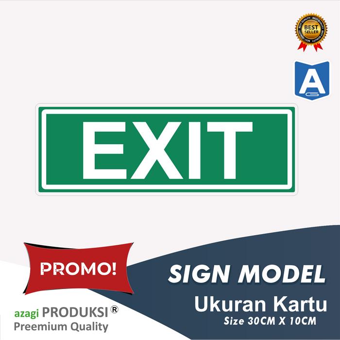 Jual Cetak Stiker Sign Exit, Jalur evakuasi, Klinik Darurat| Ukuran ...