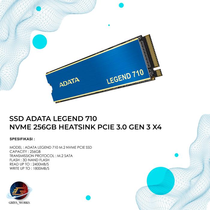 Jual SSD ADATA LEGEND 710 NVMe 512GB HEATSINK PCIe 3.0 Gen 3 x4 - Kab ...