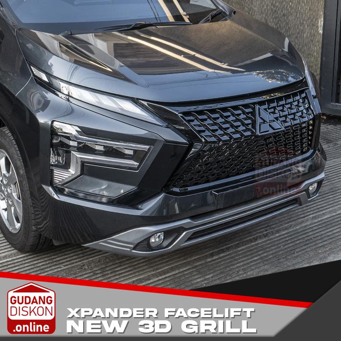 Jual Front Grill XPANDER 3D Model 2022 2023 V2 Glossy Black Chrome ...