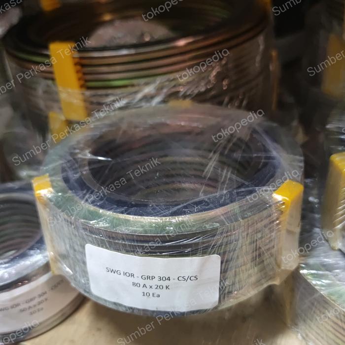 Jual Spiral Wound Gakset JIS 20K / SWG Carbon Steel 3" inch / DN 80 ...