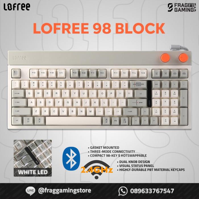 Jual LOFREE BLOCK 98 Wireless Mechanical Keyboard Hotswap Keyboard LED ...