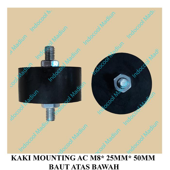 Jual KARET DUDUKAN DOUBLE/KAKI MOUNTING AC M8* 25MM* 50MM BAUT ATAS ...