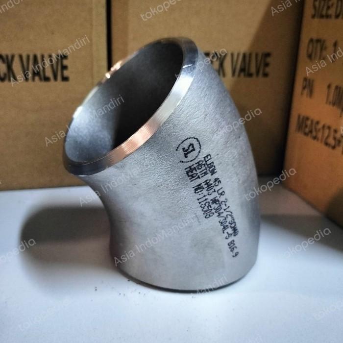 Jual Elbow Las Stainless Ss304 SCH40 45 Derajat 2 1/2" inch / Knee Sch40 - Jakarta Barat - Asia ...