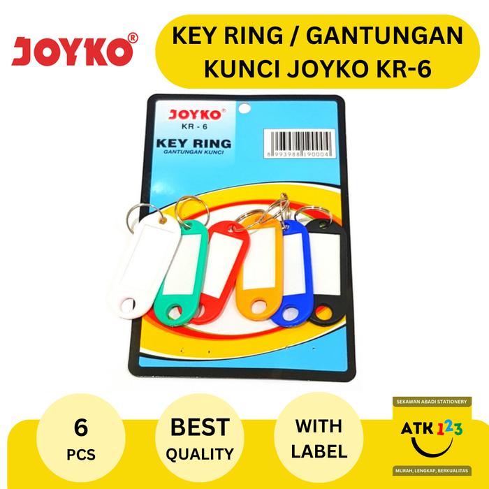 Jual Key Ring Key Chain Name Tag Gantungan Kunci Label Merk Joyko KR-6 ...