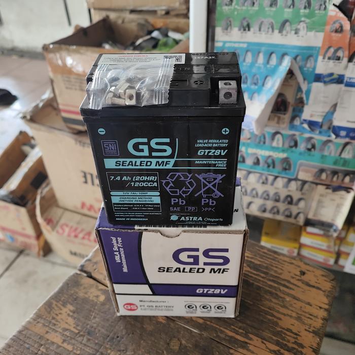 Jual aki gs astra mf gtz8v (asli astra) xmax 250, r25, mt25, cbr250, vespa - Kota Bekasi - kim ...