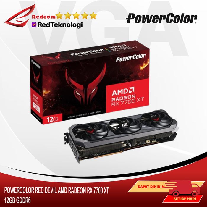 Promo POWERCOLOR RED DEVIL AMD RADEON RX 7700 XT 12GB GDDR6 Cicil 0% 3x ...