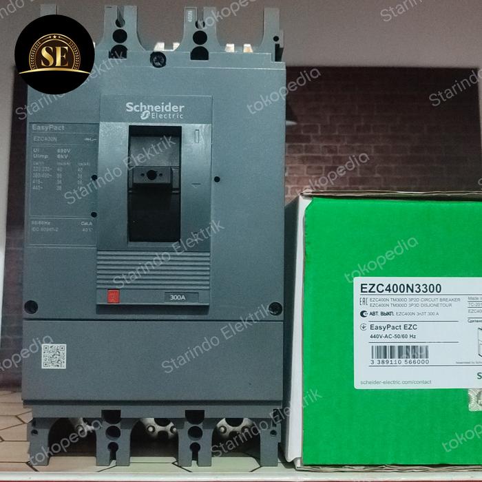Jual SCHNEIDER MCCB 36KA EZC400N 3P 300A EZC400N3300 3pole 3phase ...