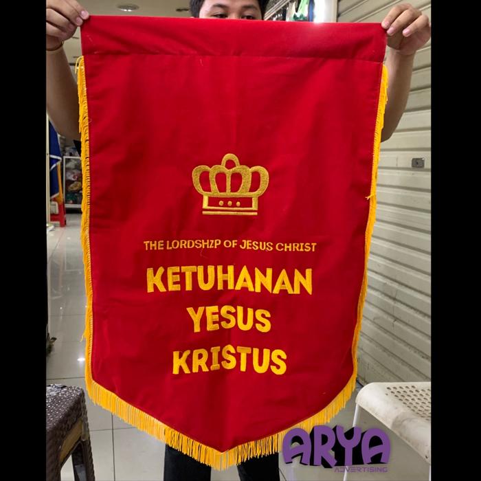 Jual Bendera vandel pataka+kayu pataka Rumbai Emas 60x100cm - Jakarta ...