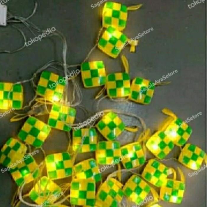 Jual Lampu Hias Model Ketupat Lebaran 20 LED 3 Meter - Ketupat+Moon ...