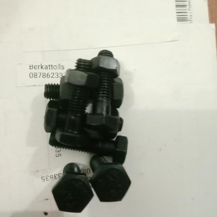 Jual baut mur baja m8 x 30 kunci 13 baut 12 baja 8.8 baut grade 8 HTB ...