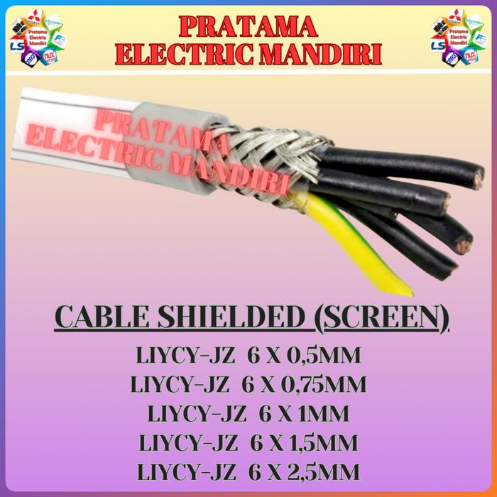 Jual KABEL SCREEN CABLE SHIELDED GREY LIYCY-JZ 6x1,5mm 6x1.5mm 6 x 1 ...