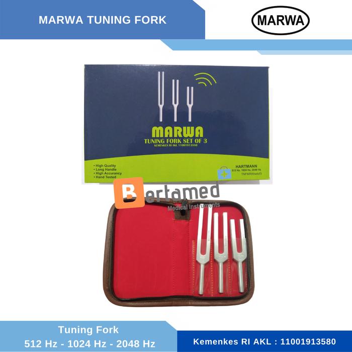 Jual MARWA Tuning Fork Set of 3 / Garpu Tala Set 3 512 Hz - 1024 Hz ...