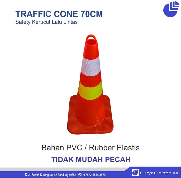 Jual Traffic Cone Rubber 70cm - Kerucut Lalu Lintas Pembatas Jalan - Kota Bandung ...