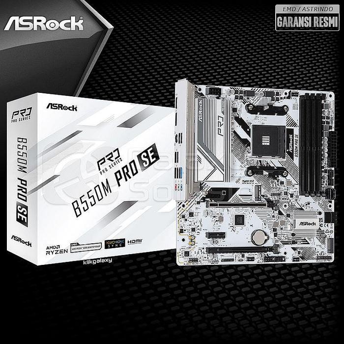 Promo Asrock B550M PRO SE AMD AM4 B550 DDR4 Motherboard Cicil 0% 3x ...