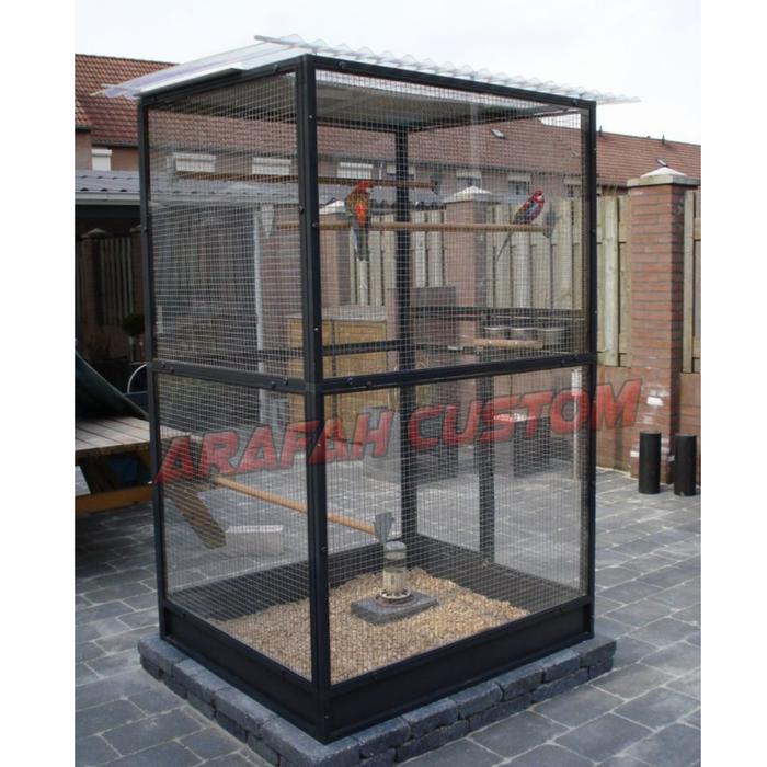 Jual Kandang Burung Koloni Aviary Lovebird Parrot Nuri Falk Full Besi ...