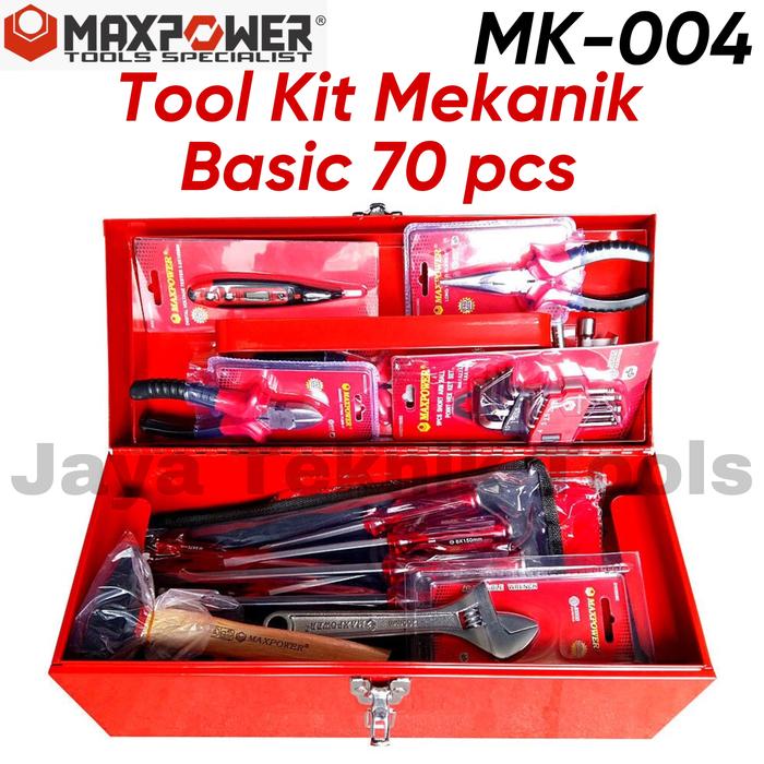 Jual Basic Mechanical Tool Set Kit 70 pcs MK-004 Mekanik Box Alat Maxpower - Jakarta Barat ...