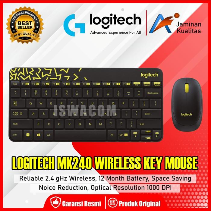 Jual LOGITECH MK240 NANO Wireless Keyboard and Mouse Original - Kota ...