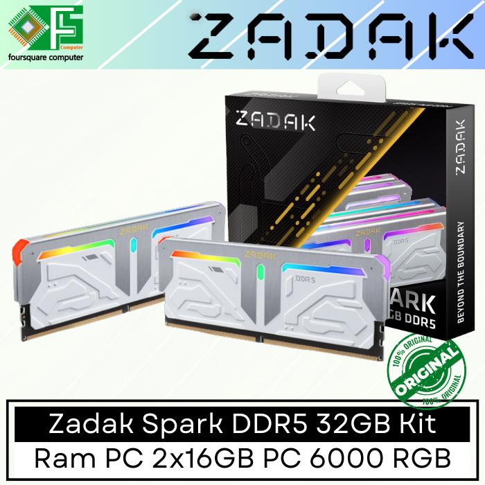 Jual Ram Zadak Moab RGB DDR5 32GB Kit 2x16GB PC 6000 Mhz Memory PC ...