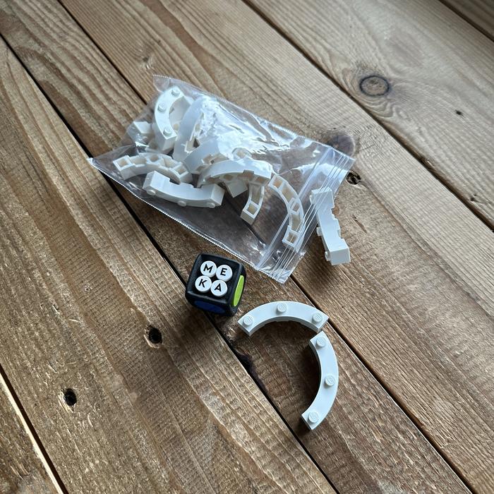 Jual Lego part white brick round corner 4x4 macaroni w/ 3 studs no ...