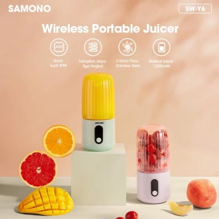 Jual Samono Juicer Portable Blender Buah 6 Mata Pisau Garansi 1 Tahun ...