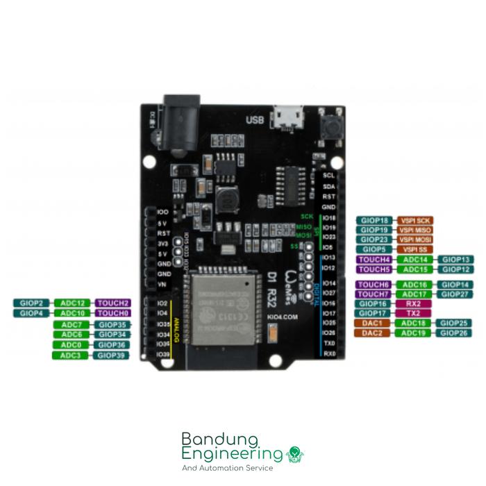 Jual WEMOS ESP32 ARDUINO UNO D1 R32 WIFI ESP32 4MB - Kab. Bandung - BandungEngineering | Tokopedia