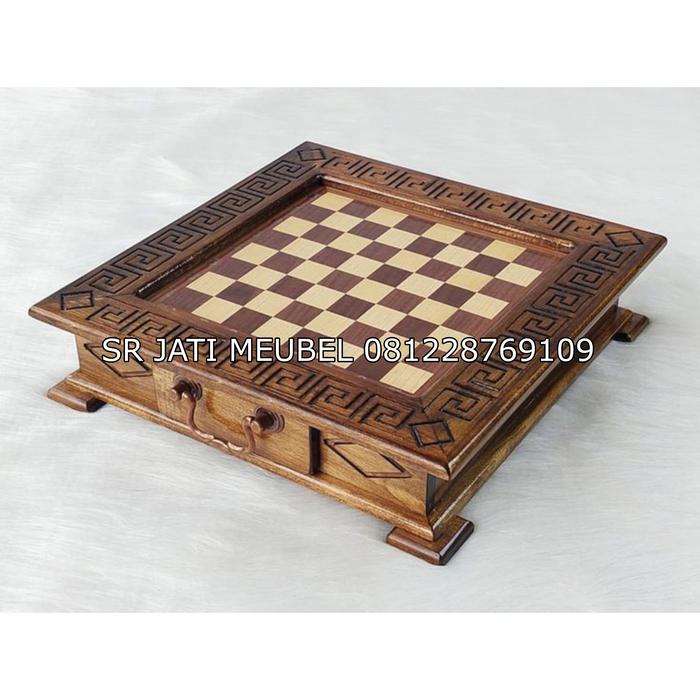 Jual Meja Catur Kayu Jati / Papan Catur Kayu Jati Di Seller Velvet ...