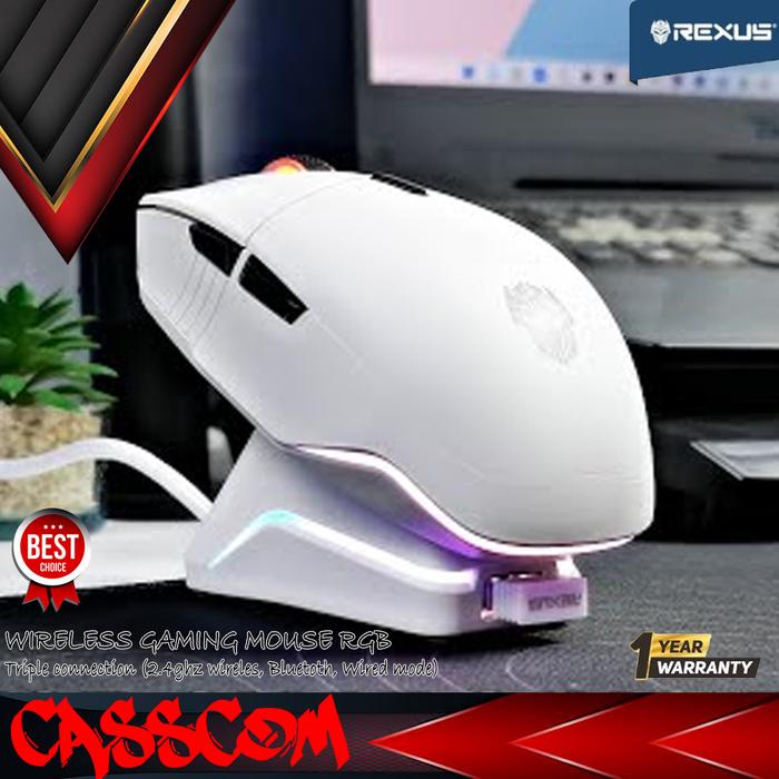 Jual Rexus RX130 SHAGA Wireless Gaming Mouse rechargeable RX-130 ...