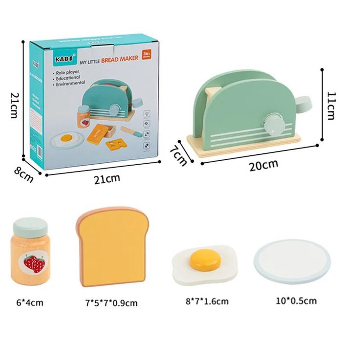 Jual Kabi My Little Bread Maker Wooden Toy Pretend Play Mainan Kayu ...