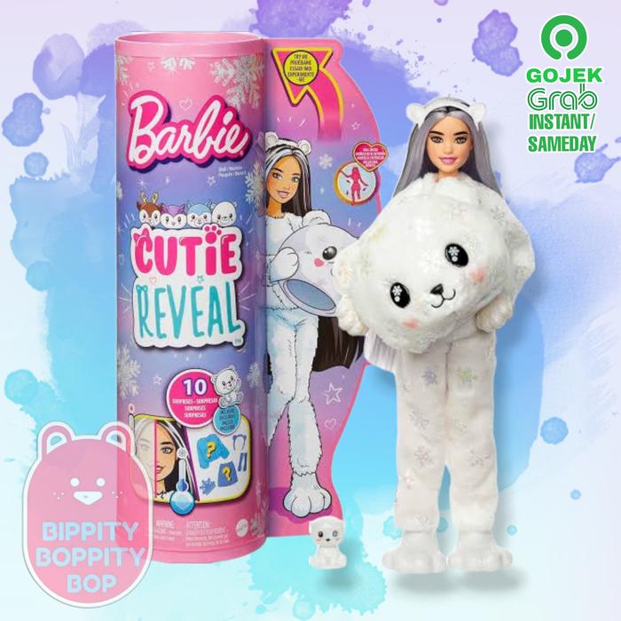 Jual Barbie Cutie Reveal Doll Snowflake Sparkle Polar Bear - Kota ...