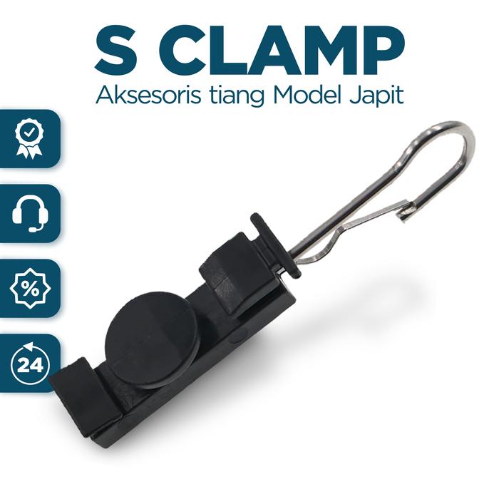 Jual S Clamp Japit - Aksesoris tiang fiber optik - pengait kabel ...