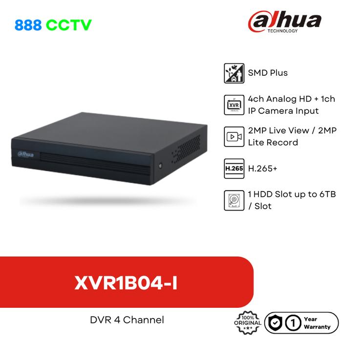 Jual DVR 4ch Dahua DH-XVR1B04-I - Kab. Sukoharjo - 888 CCTV | Tokopedia