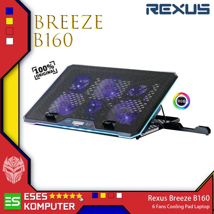 Jual Cooling Pad Rexus B160 Breeze RGB | 6 Fan Gaming Laptop Cooler ...