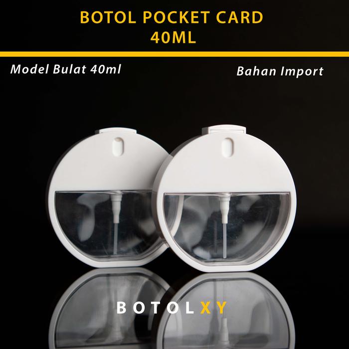 Jual Botol Spray Kotak 40ml Pocket Card Plastik BULAT Sanitizer Parfum ...