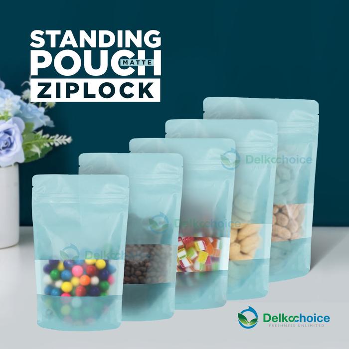 Jual STANDING POUCH ZIPLOCK BLACK MATTE WINDOW KEMASAN MAKANAN SNACK ...