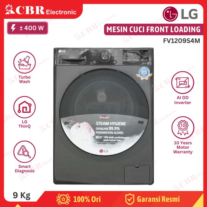 Jual Mesin Cuci LG Front Loading 9 Kg FV1209S4M - Kota Batam - CBR Elektronik Batam | Tokopedia