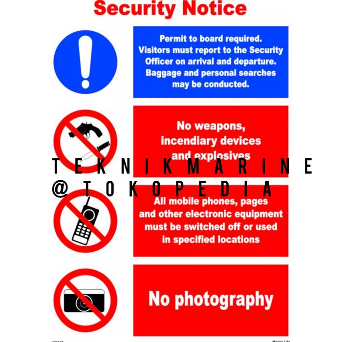 Jual Imo symbol Security Notice 45x32 Vinyl/ Imo Poster - Jakarta Utara ...