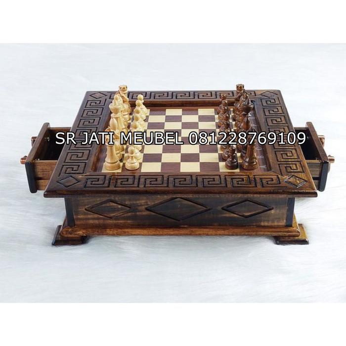 Jual Meja Catur Kayu Jati / Papan Catur Kayu Jati Di Seller Velvet ...