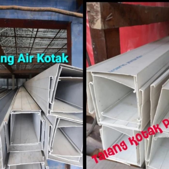 Jual Talang Air Kotak PVC Putih 4" 4 Inch 1meter 1mtr 1m - Jakarta ...