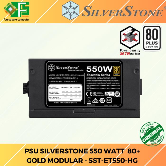 Jual PSU SILVERSTONE 550 Watt 80+ Gold Modular SST-ET550-HG | Power ...