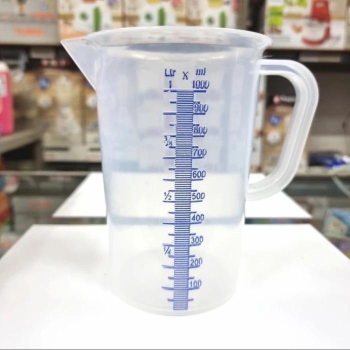 Jual Gelas Takaran Air 1000 ml/Gelas Ukur Plastik Green Leaf 1000 ml ...