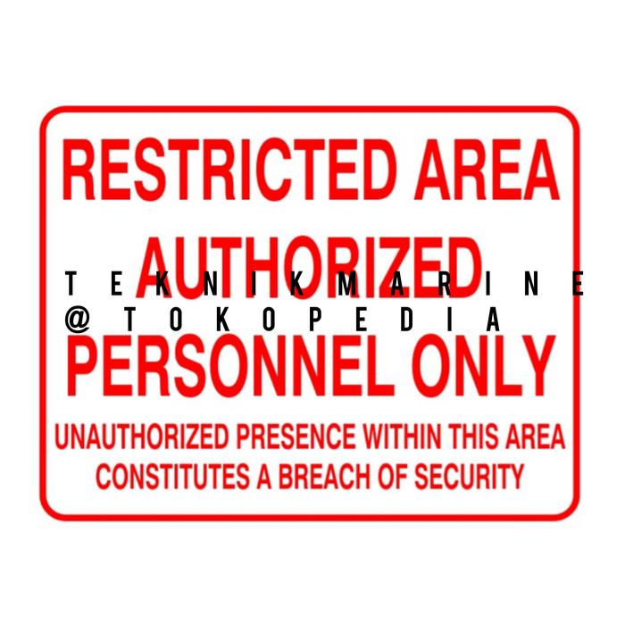 Jual Imo symbol Restricted Area 20x25 Vinyl/ Imo Poster - Jakarta Utara ...