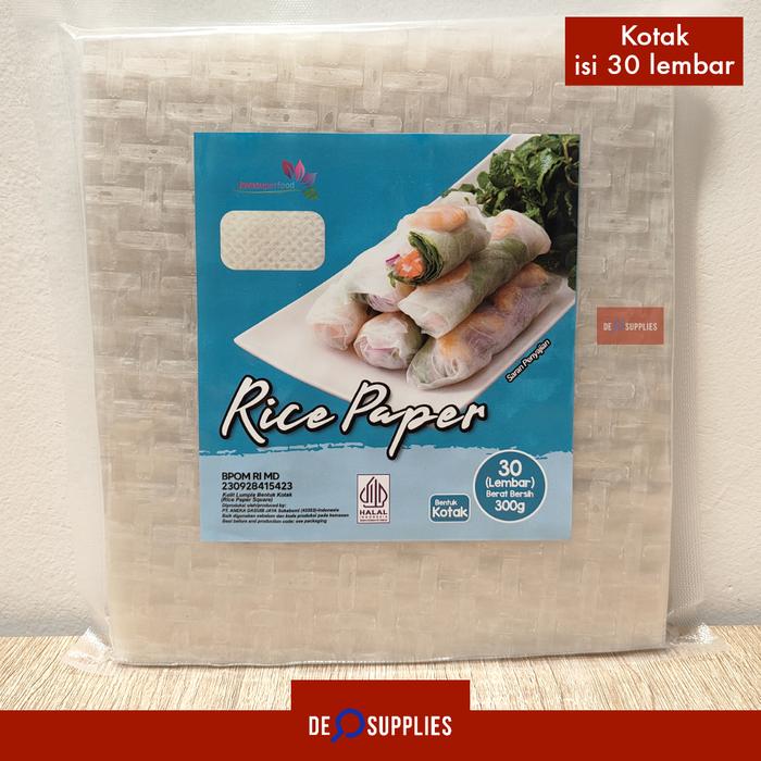 Jual Rice Paper / Kulit Lumpia Vietnam Kotak 30 Lembar - Roll Banh ...